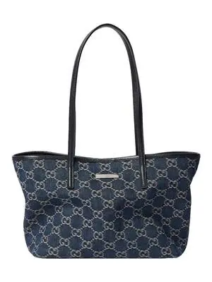 Gucci Gucci Diana Small Embroidered Tote Bag Blue