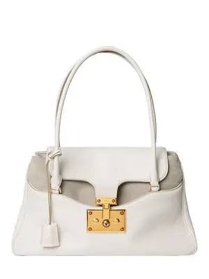Gucci Gucci Diana Small Embroidered Tote Bag White