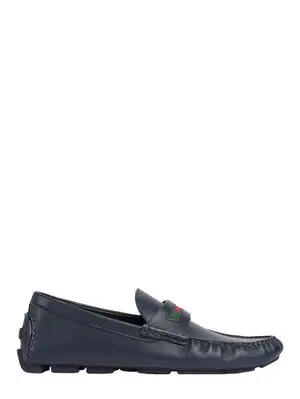 Gucci Leather Drivers With Horsebit Detail - Blue