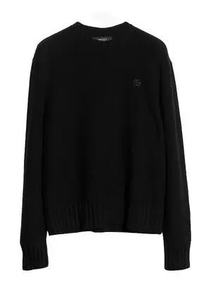 Gucci Silk Cotton Knit T-shirt With Intarsia - Black