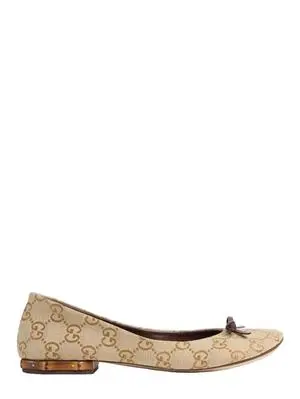 Gucci Horsebit Ballet Flats - Beige