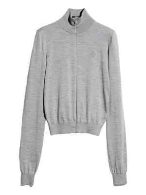 Gucci Self-tie Cardigan With Striped Trim - Grey