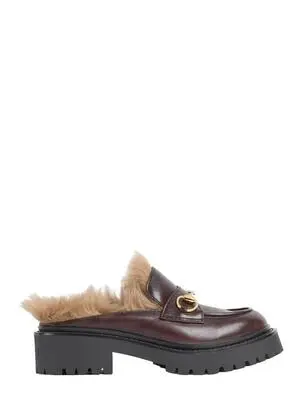 Gucci Princetown Horsebit Leather Slipper - Brown
