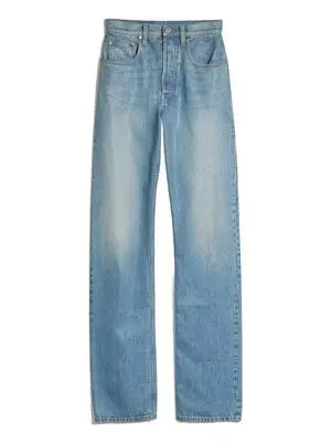 Gucci Flared Cotton Denim Trousers - Blue