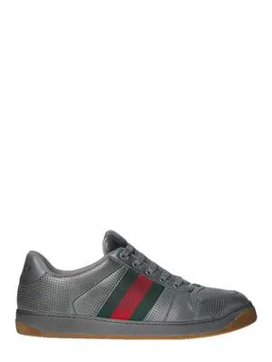 Gucci Ace Sneaker With Web Detail - Grey