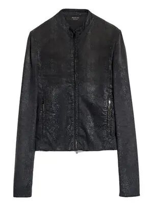 Gucci Reversible Padded Denim And Nylon Shirt, Size - Black