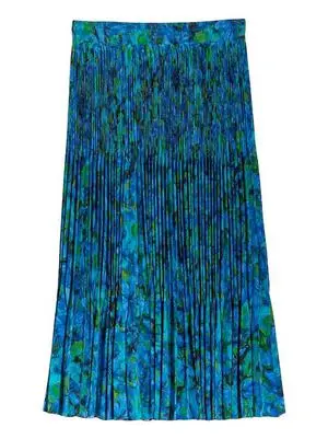 Gucci GG Cotton Gabardine Skirt Blue