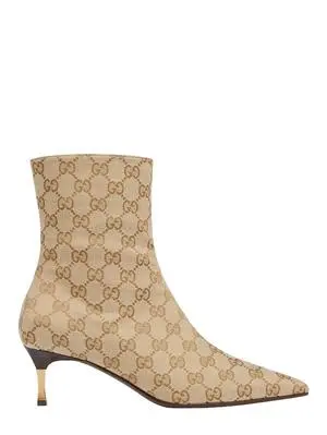 Gucci Horsebit Ankle Boots - Beige