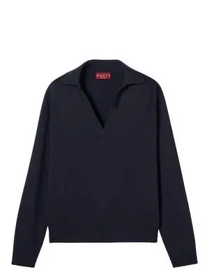 GUCCI Gucci Stretch Viscose Polo Top With Striped Trim