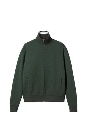 Gucci GG Jersey Jacquard Zip Jacket Green