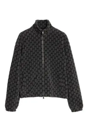 Gucci GG Jersey Jacquard Zip Jacket Grey