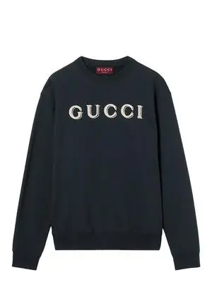 Gucci Gg Nylon And Jerey Zip Jacket, Ize Blue
