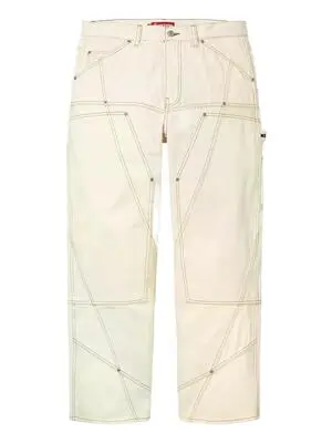 Supreme Contrast Stitch Double Knee Painter Jeans - Neutrals