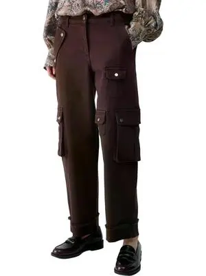 Liu Jo Worker Pants With Pockets - Brown