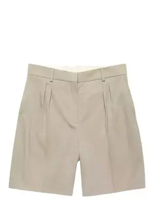 Acne Studios Pleated Wool Shorts - Neutrals