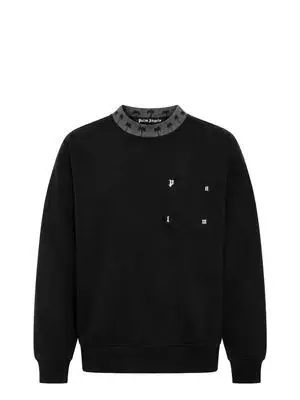 Palm Angels Palm Rib Regular Crew Sweatshirt - Black