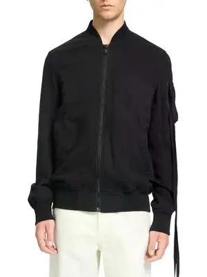 ANN DEMEULEMEESTER Double Gauze Bomber Jacket - Black
