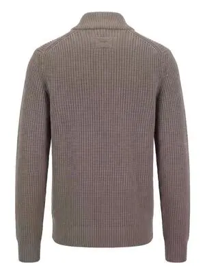 DRUMOHR Ribbed-knit Zip-up Sweater - Brown