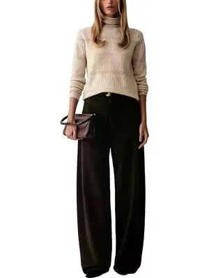 TWINSET Pointelle-knit Roll-neck Sweater - Neutrals