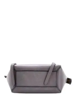 Celine Belt Bag Textured Leather Pico Shoulder Bag - Grey