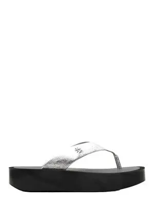 Tory Burch Platform Sandals Silver