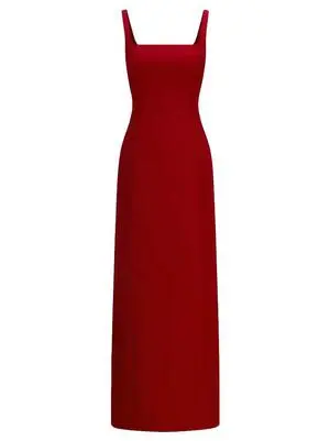 THE ARKOW Wanda Crepe Maxi Dress - Red