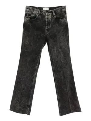 SPINA Acid Wash Flared Jeans - Grey
