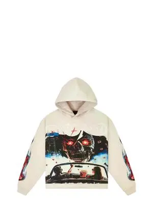 GODSPEED Graphic-print Long-sleeve Hoodie - Neutrals