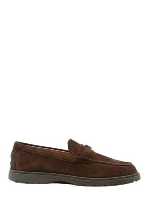 TOD'S T-plaque Loafers - Brown