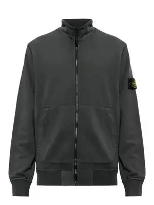 Stone Island Organic Cotton Fleece Jacket - Grey