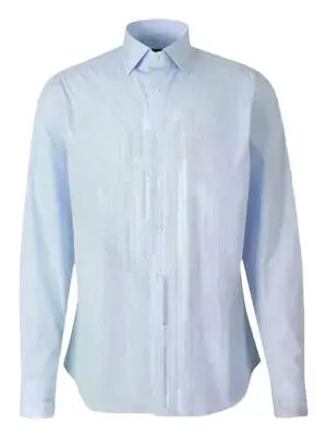 Canali Striped-pattern Long-sleeve Shirt - Blue