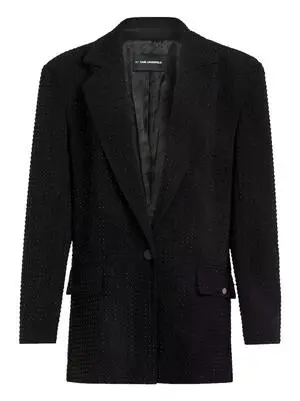 Karl Lagerfeld Embellished Tailored Blazer - Black