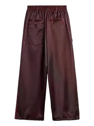 Y3 Satin Gradient 3-stripes Track Pants - Red
