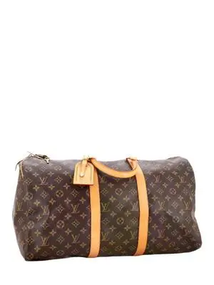 LOUIS VUITTON Keepall Bag Monogram Canvas 50 Travel Bag - Brown