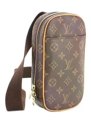 LOUIS VUITTON Pochette Gange Monogram Canvas Belt Bag - Brown