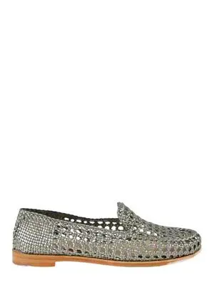 Dragon Diffusion DRAGON DIFFUSION Dolly Woven Leather Loafers Grey