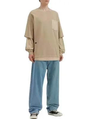 AFTERMATHS Layered Long-sleeve T-shirt - Neutrals
