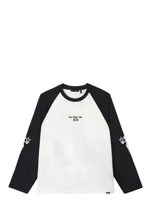 FIVE CM Raglan-sleeve Logo-print T-shirt - Neutrals