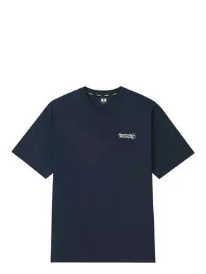 FINGERCROXX Logo-print Cotton T-shirt Blue