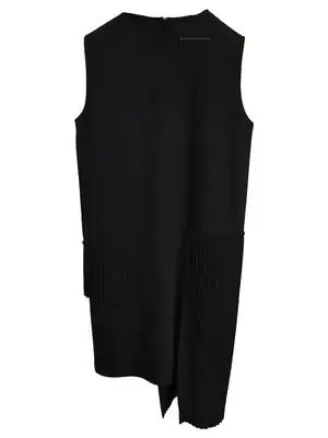 MAISON MARGIELA Asymmetric Pleated Dress - Black