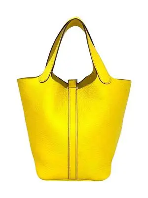 Hermès 2000 Clemence Picotin Lock 18 Handbag Yellow