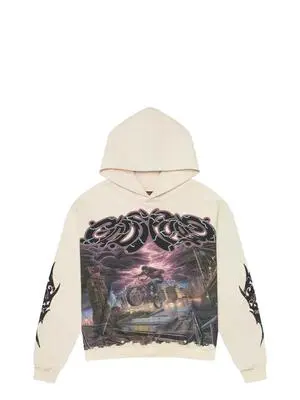 GODSPEED Graphic-print Bmx Hoodie - Neutrals
