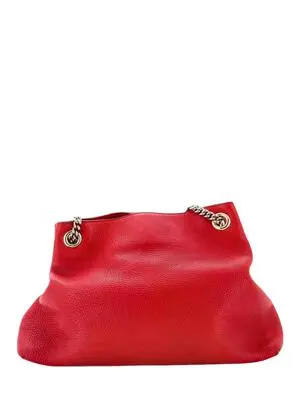 Gucci Soho Chain Strap Leather Shoulder Bag - Red