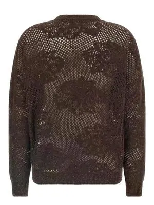 BRUNELLO CUCINELLI Brunello Cucinelli Floral Lace Sequin Embellished Sweater