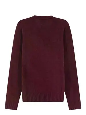 ALYSI Crew-neck Ribbed-trim Sweater - Red