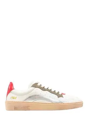 Dsquared2 Cracked Effect Panelled Sneakers - White