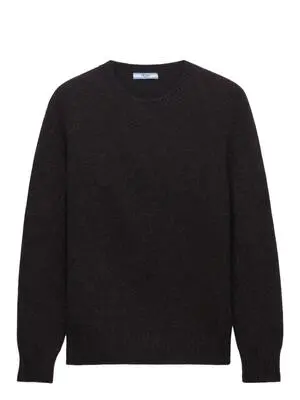 Prada Wool And Cashmere Crew-neck Sweater - Brown