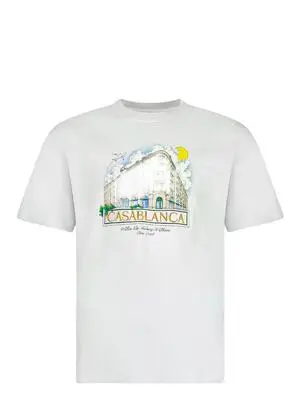 Casablanca Paris Store Printed Short-sleeve T‑shirt - White