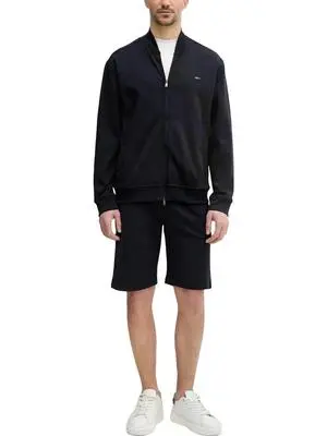Paul & Shark Logo-plaque Zip-up Sweater - Blue