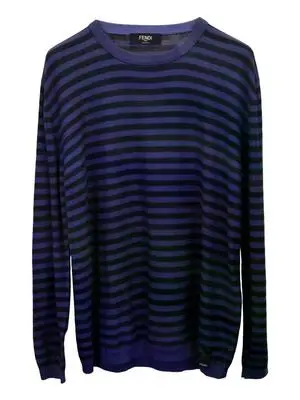 Fendi Striped Cashmere Sweater - Blue